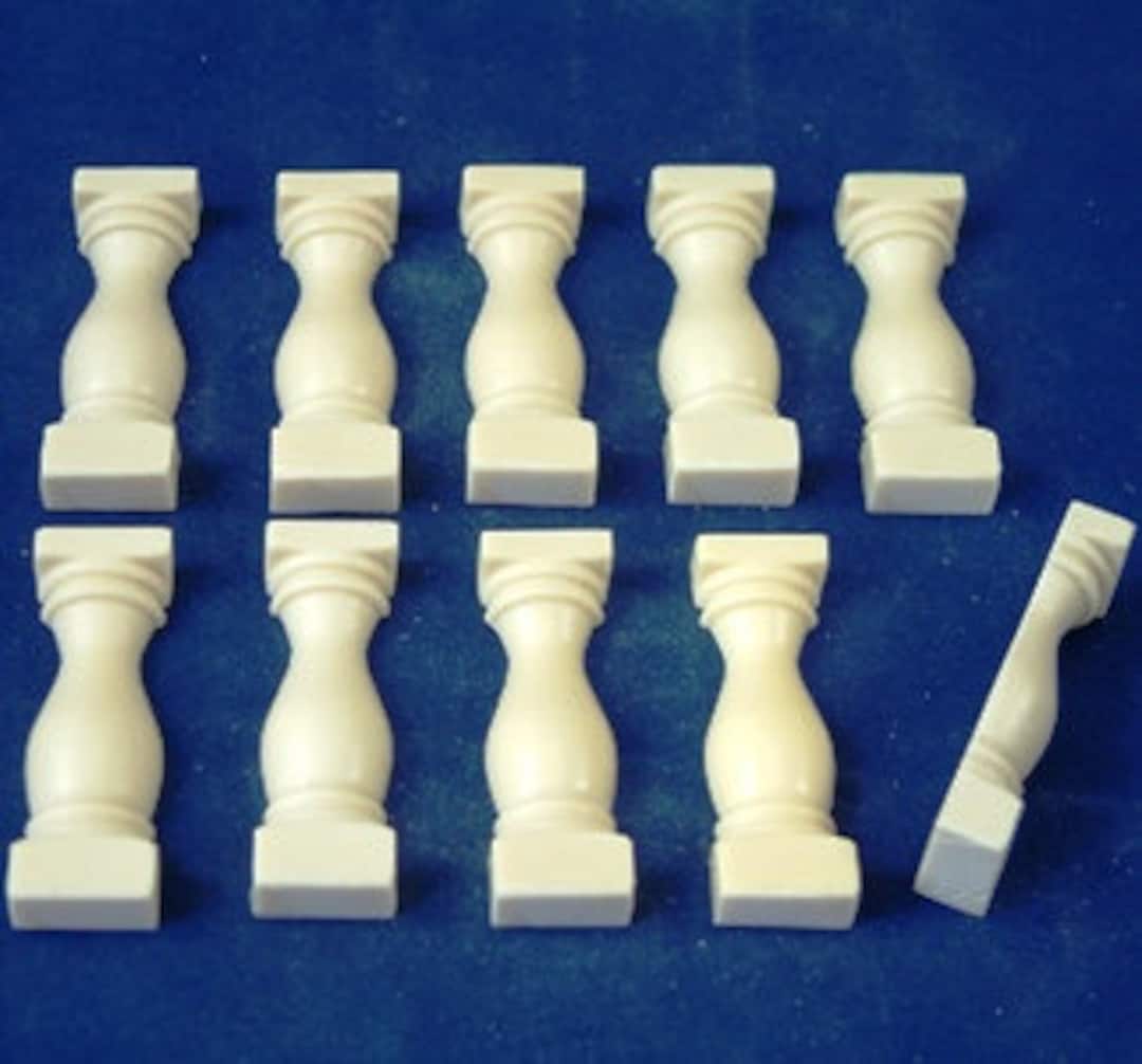 Dolls House Direct 12th Scale Resin Half Pillar Balustrade Pk 10 ...