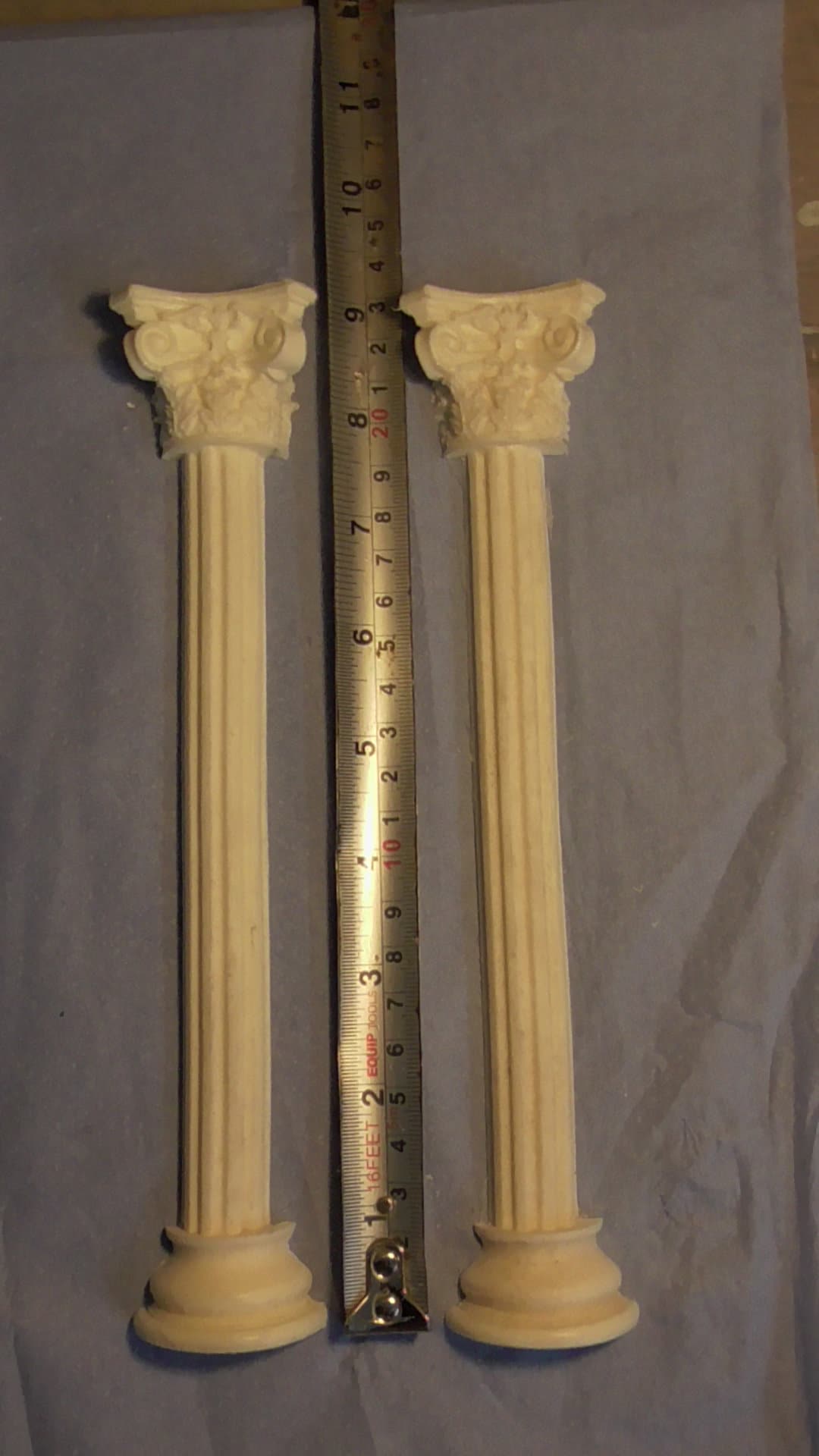 12th Scale Dolls House Pair of 9" High Fluted Half Pillars AD8002 - Etsy UK