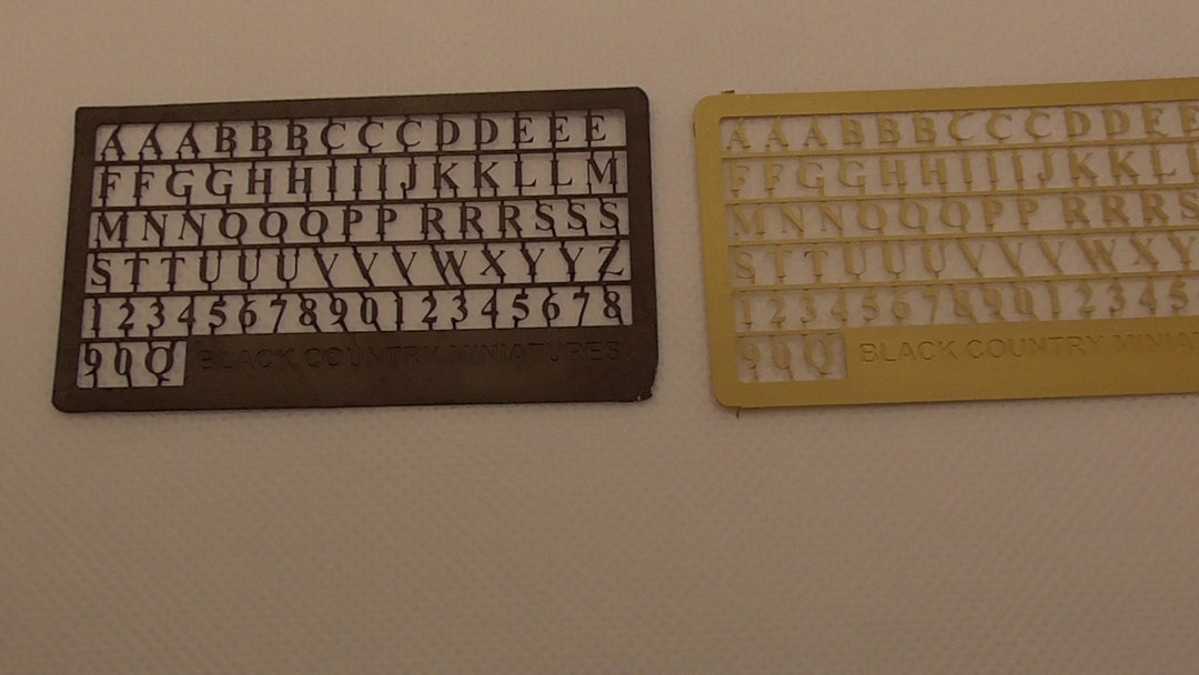 12th Scale Alphabet Sheet 5mm High by Ironwork and Black Country ...