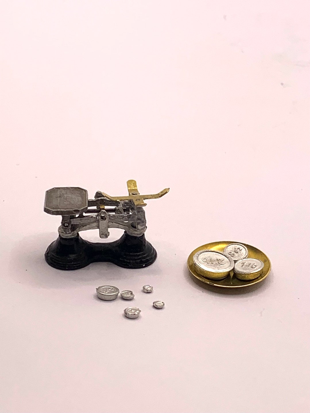 12th Scale Dolls House BLACK Weighing Scales by Jane Newman , Handmade ...