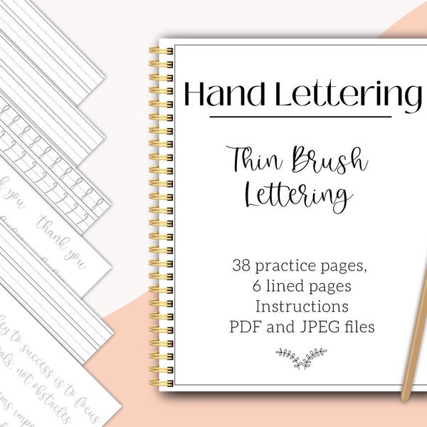 Hand Lettering Workbook - Etsy