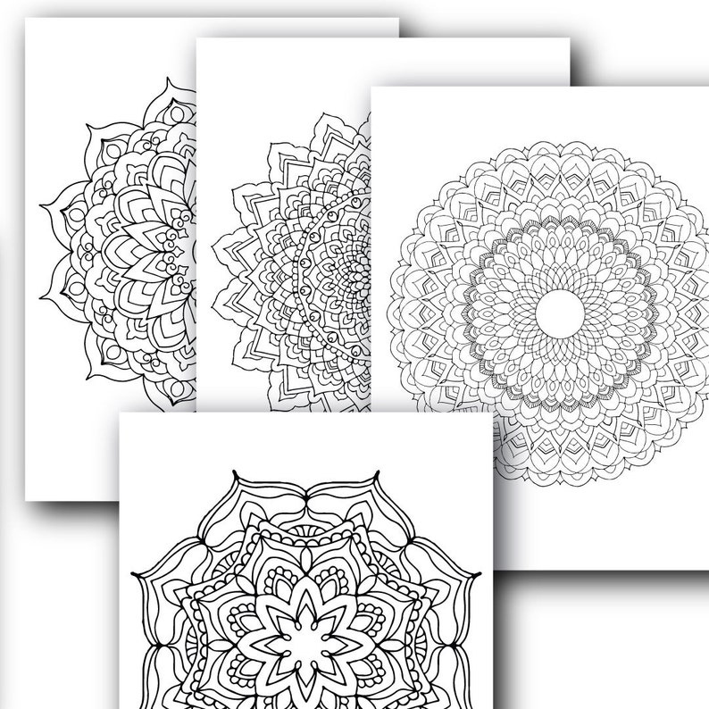 Mandala Coloring Book for Adults Instant Download PDF 40 - Etsy