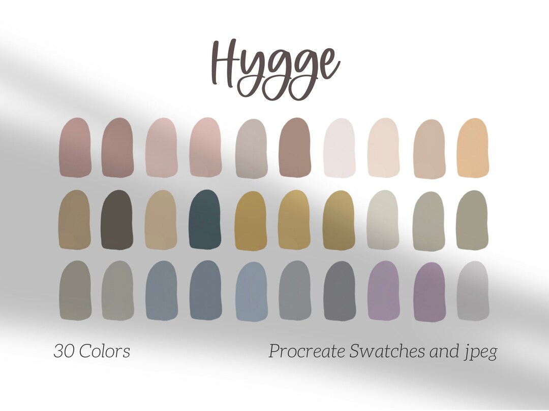 Hygge Procreate Color Palette 30 Swatches Commercial Or Personal Use