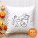 Fall Lattes Hand Embroidery Template - Autumn Embroidery - DIY Hoop Art ...