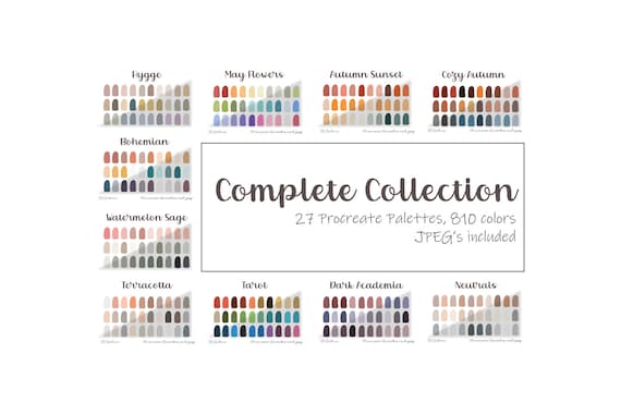 Complete Collection Procreate Color Palettes Set 27 Sets | Etsy