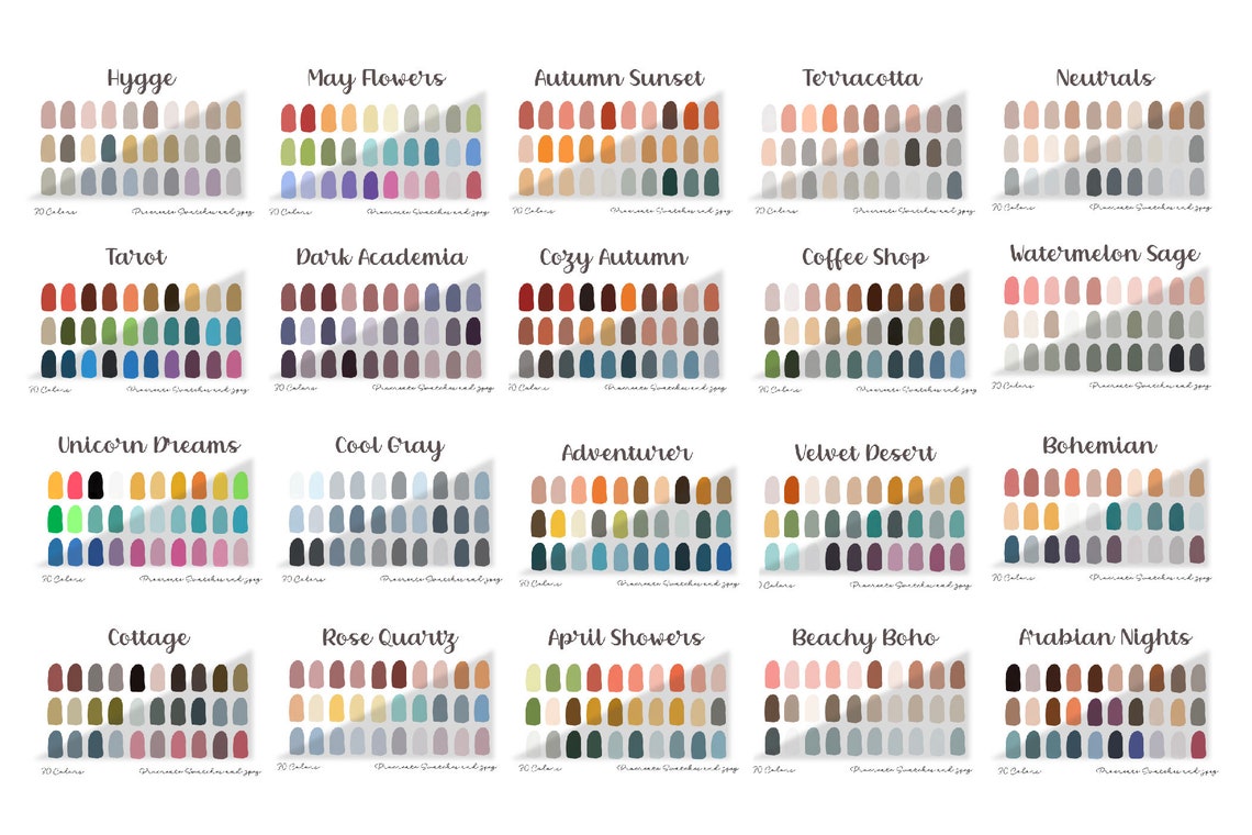 Complete Collection Procreate Color Palettes Set 27 Sets | Etsy