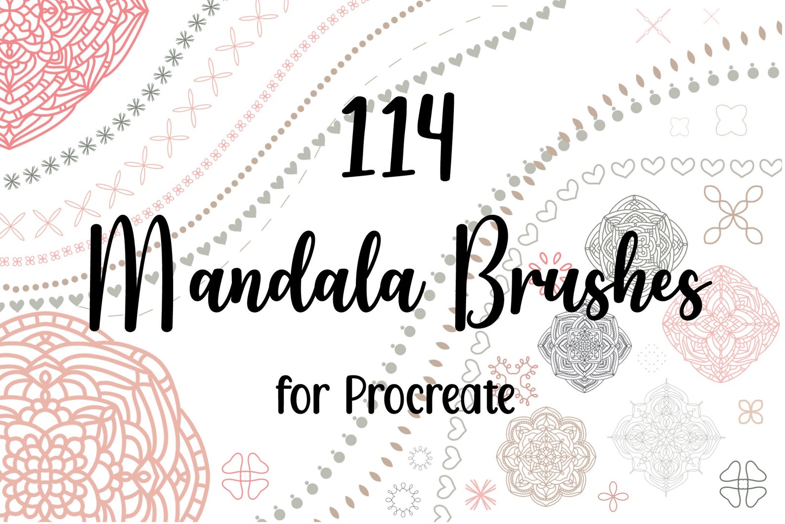 Procreate Brush Set 114 Mandala Designs Mandala Maker - Etsy