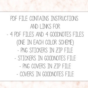 Rose Gold Undated Digital Planner With Hyperlinks - 4 Color Variations ...