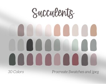 Bohemian Procreate Color Palette 30 Swatches Commercial or | Etsy