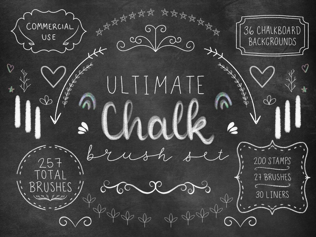 Ultimate Chalk Set for Procreate -- 257 Brushes, Stamps -- 36 Extra ...