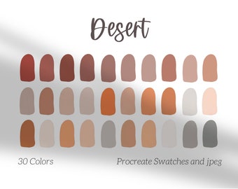 Bohemian Procreate Color Palette 30 Swatches Commercial or | Etsy