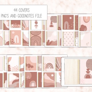 Rose Gold Undated Digital Planner With Hyperlinks - 4 Color Variations ...