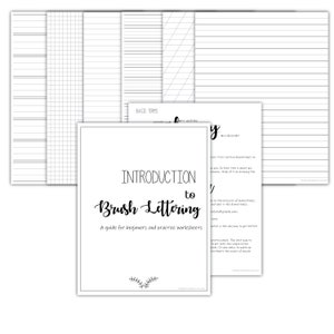Thin and Bouncy Hand Lettering Worksheets - Pdf Jpeg - Printable and ...