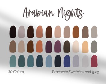 Bohemian Procreate Color Palette 30 Swatches Commercial or | Etsy