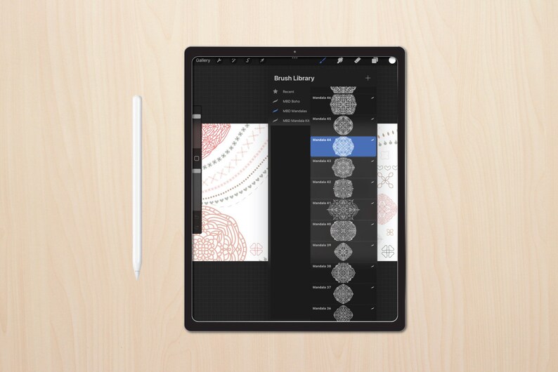 Procreate Brush Set 114 Mandala Designs Mandala Maker - Etsy