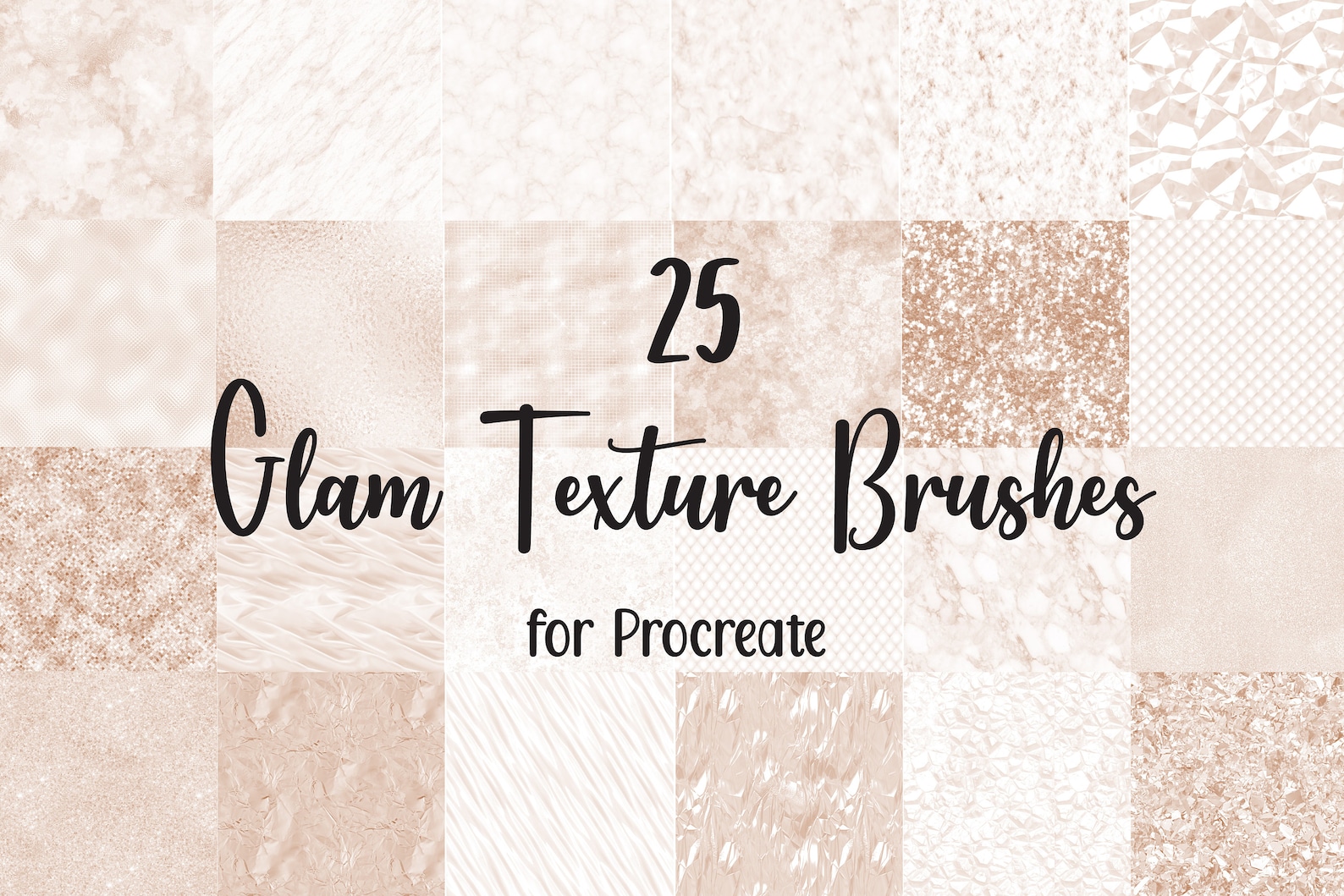 25 Procreate Glam Textures Brush Set -- Seamless Patterns -- Marble ...