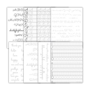 Thin Monoline Hand Lettering Worksheets Pdf and Jpeg Printable and ...