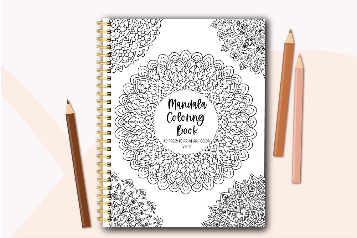 Volume 3 Mandala Coloring Book for Adults - Instant Download - PDF 30 ...