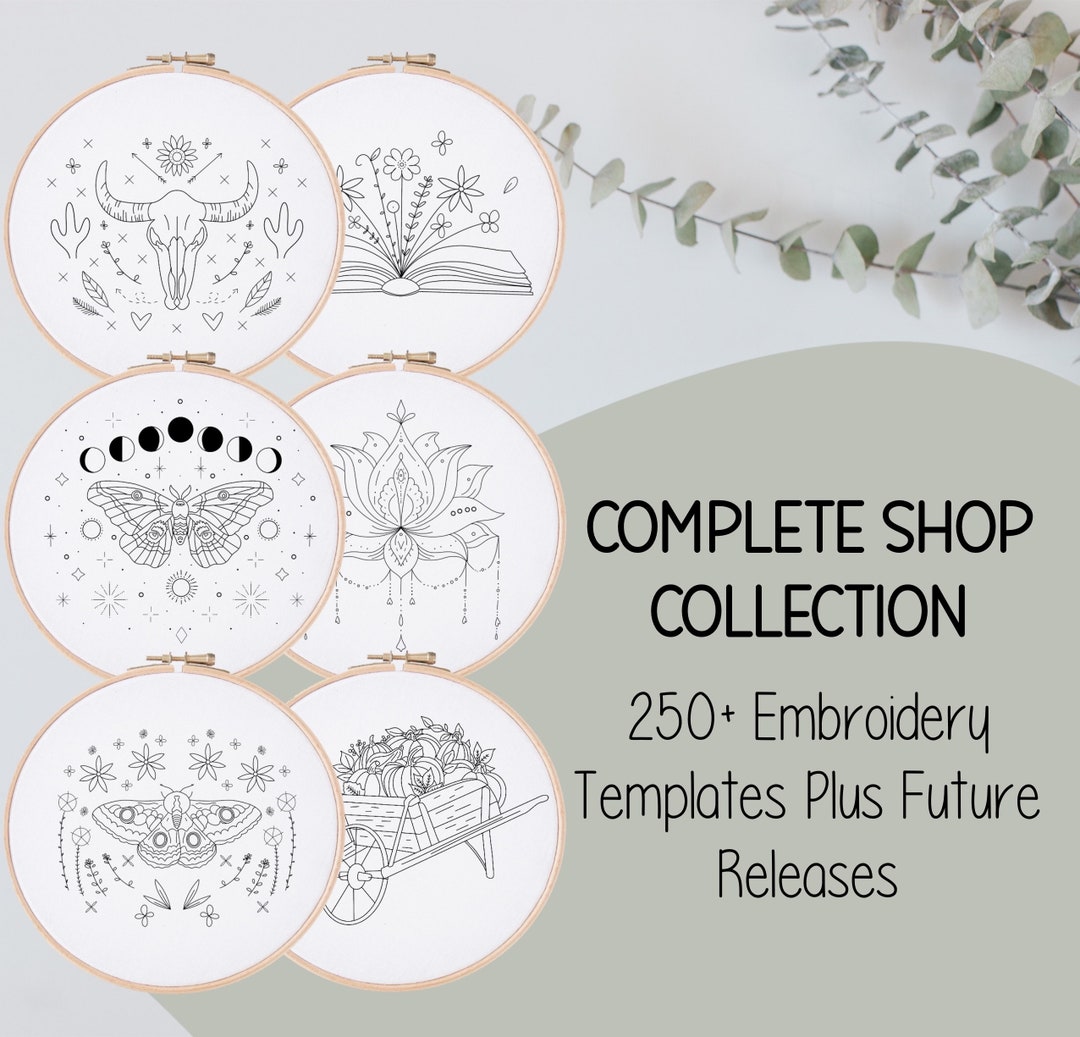 Complete Set of Embroidery Templates Includes Future Releases 260 ...