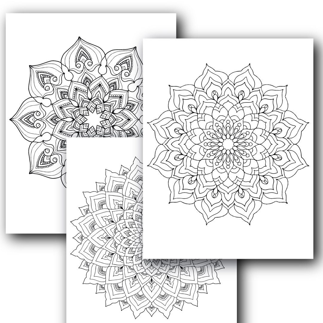 Mandala Coloring Book for Adults Instant Download PDF 40 - Etsy