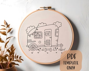 Boho Landscapes Set Embroidery Template Doodle Embroidery PDF Template ...