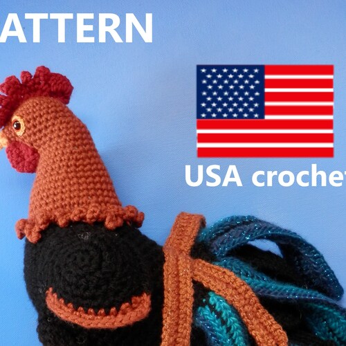 Cockerel/rooster Crochet PATTERN USA Terms-digital Download - Etsy