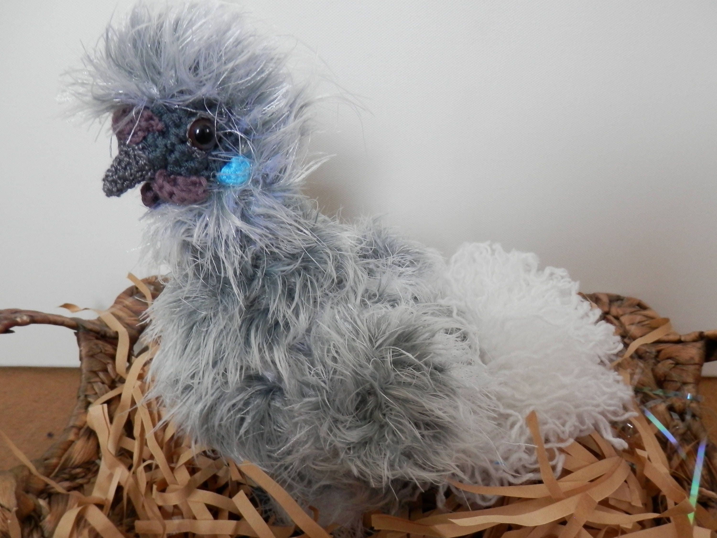 Silkie Chicken Crochet PATTERN (english Language UK Terms) Original ...