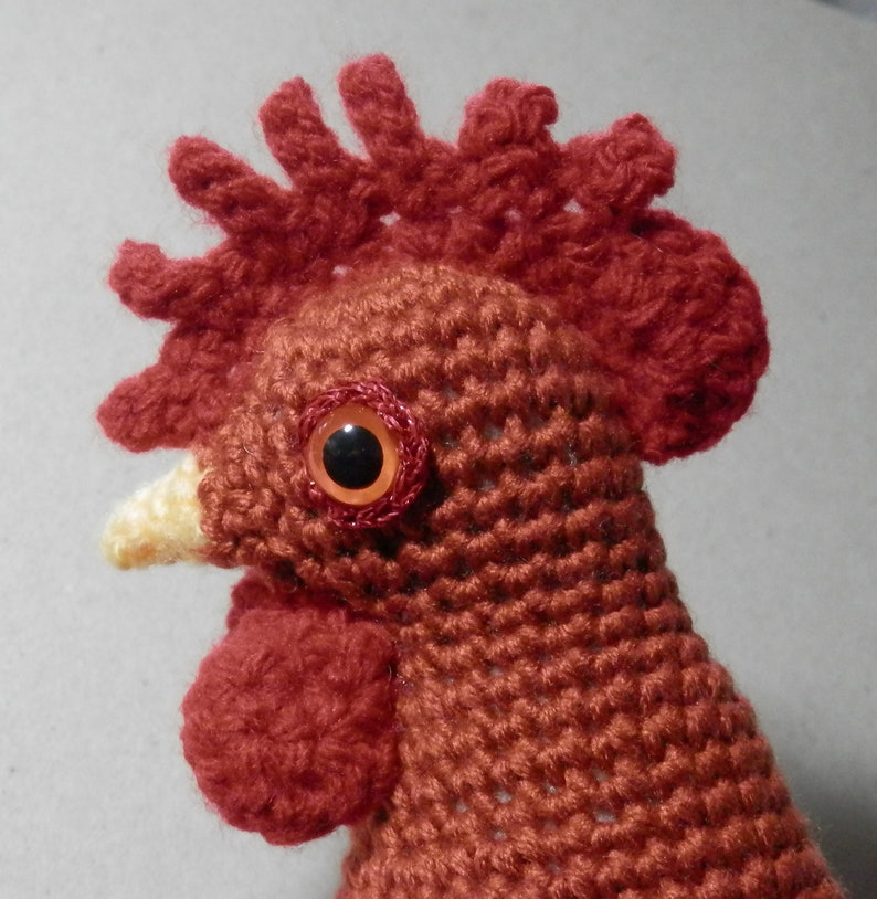 Cockerel Rooster Crochet Pattern Uk Terminology English Etsy