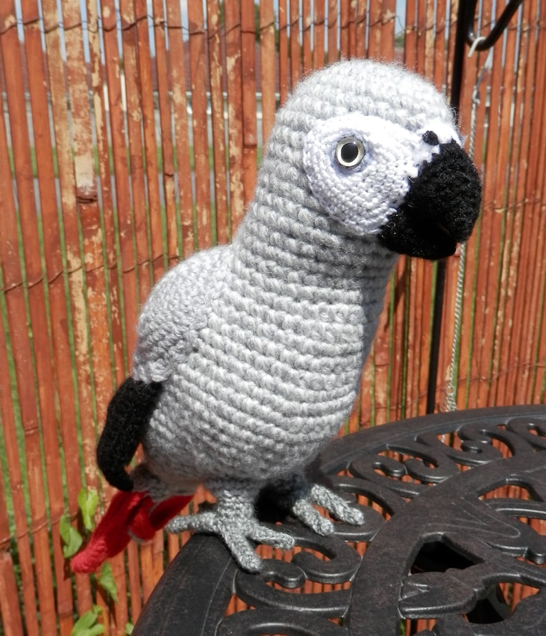 African Grey Parrot Crochet PATTERN USA Terms - Etsy