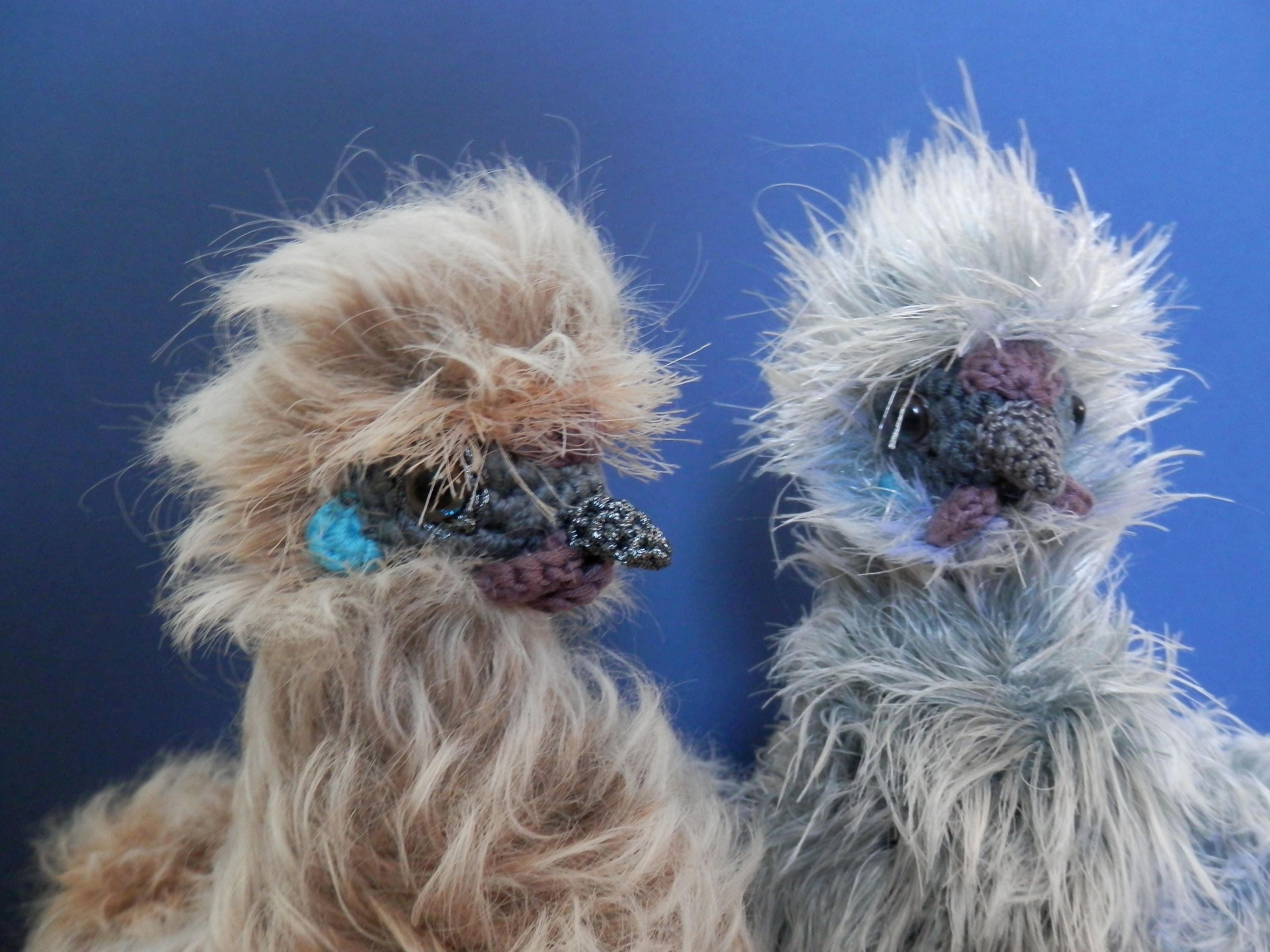Silkie Chicken Crochet PATTERN (english Language UK Terms) Original ...