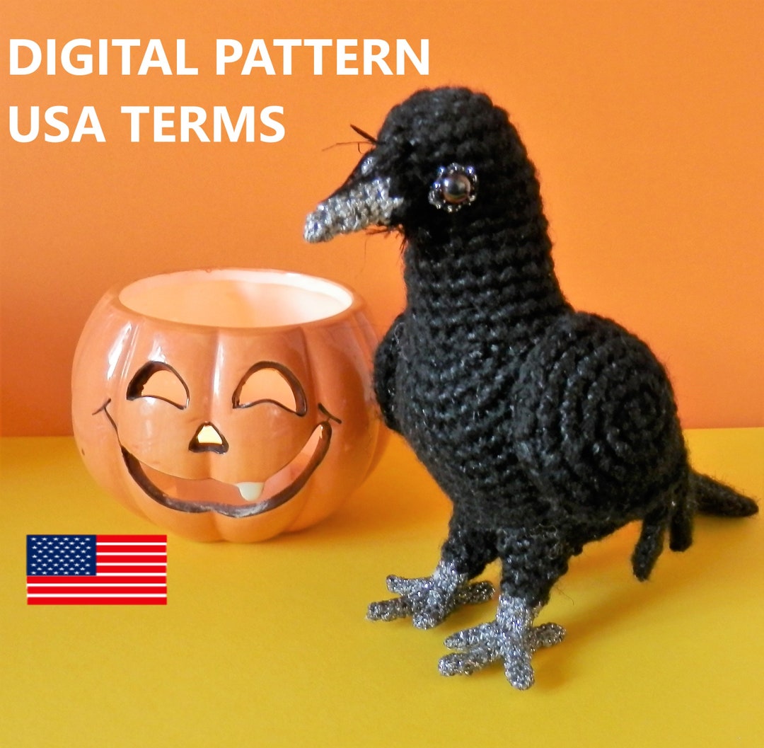 Crow Crochet PATTERN in USA Crochet Terms & English Language - Etsy