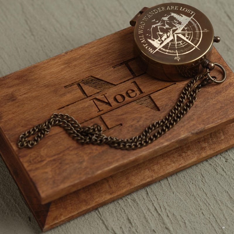 Engraved Compass - Etsy