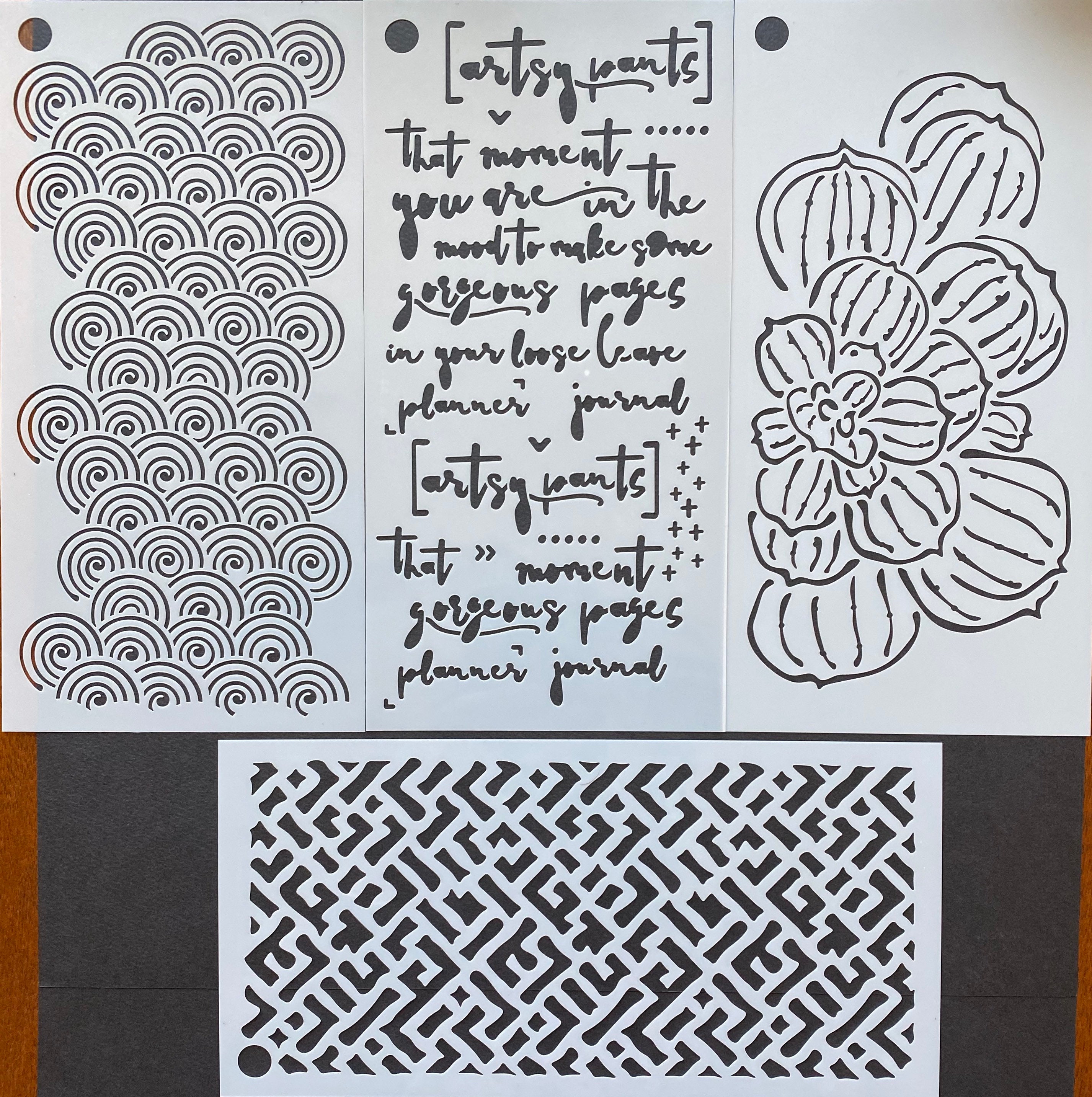 ECD ART JOURNAL Specials Stencils Elizabeth Craft Designs : | Etsy