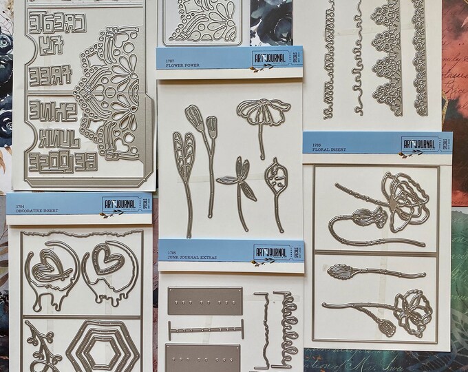 DIE SINGLES of Art Journal Specials Planner Dies, 1- 6 Elizabeth Craft ...