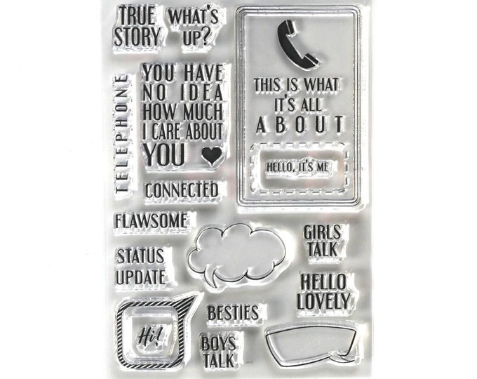 PHONE BOOTH Special Stamp Set Clear Stamps Elizabeth Craft Designs - Etsy