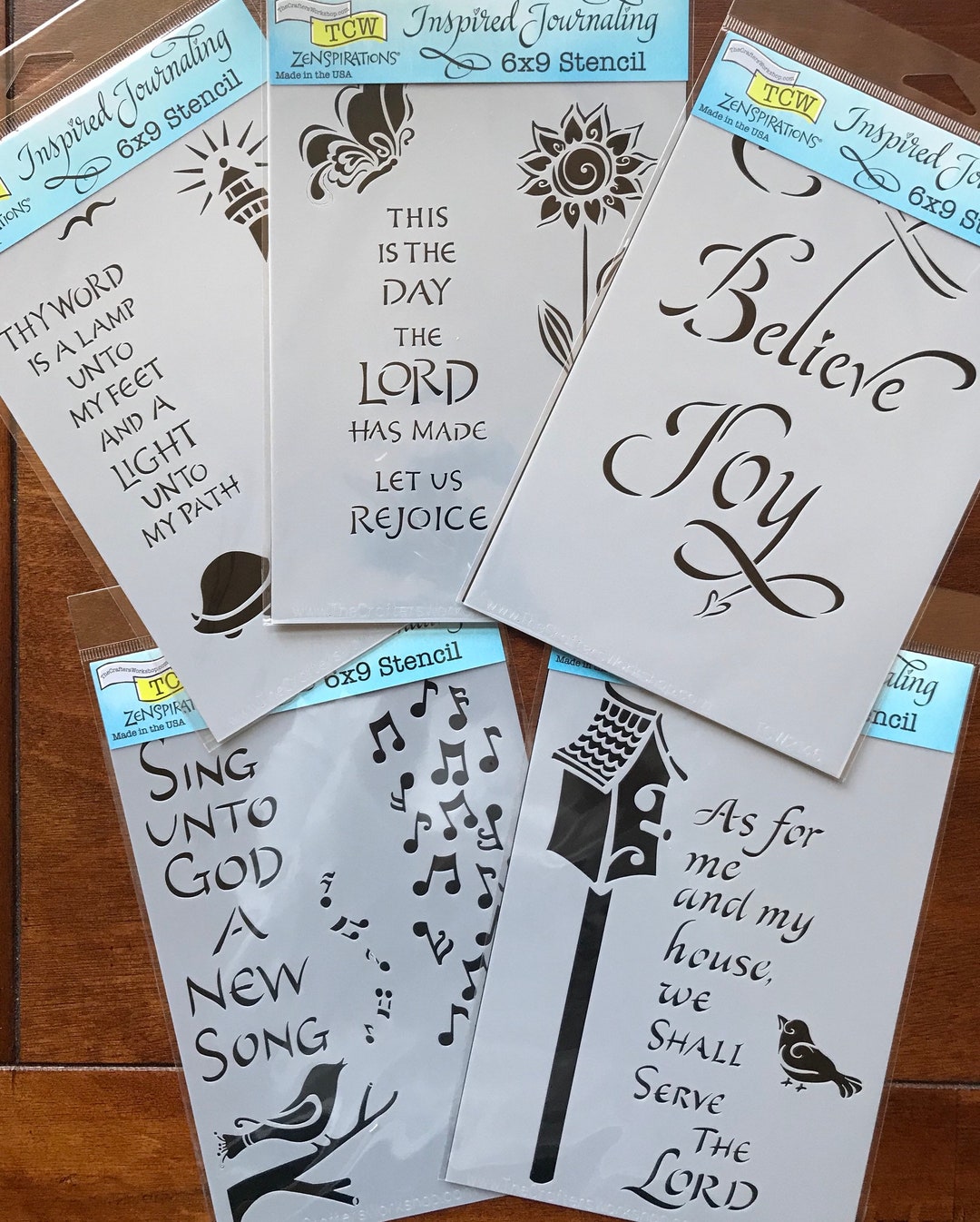 TCW Inspired Journaling 6x 9 Stencils by Joanne Fink - Etsy
