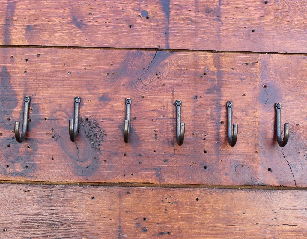 Hand Forged Hooks - Coat Hooks - Six for the Price of Five. - Etsy