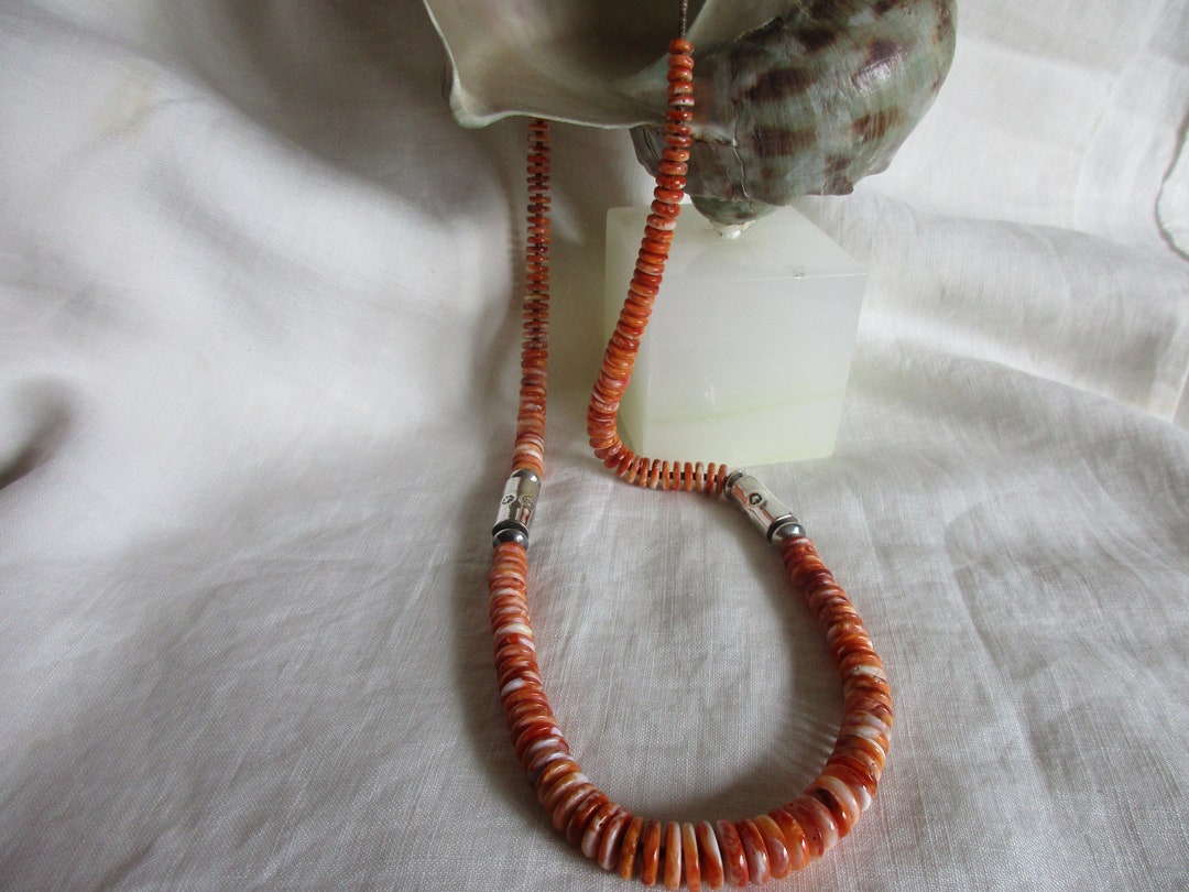 Vintage SOUTHWEST NATIVE AMERICAN Coral Necklace - Etsy