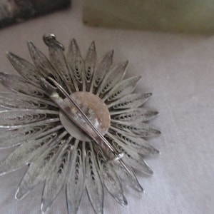 STERLING Filigree Vintage Pin - Etsy
