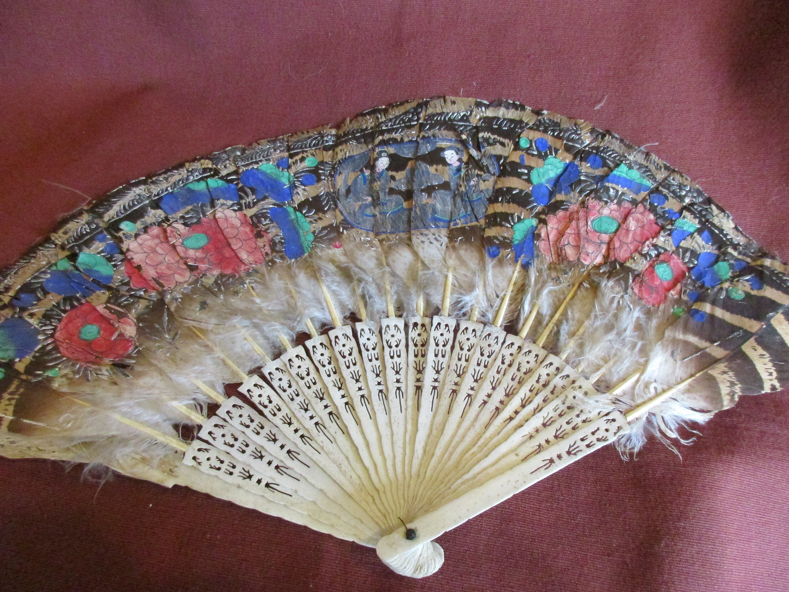 Antique Hand Painted CHINA Fan - Etsy