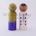 Spaceman Aliens Peg People Natural Peg Toy Spaceman Pegs - Etsy
