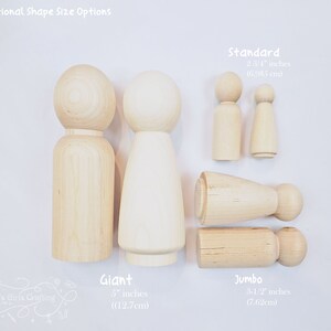 Wood Peg Jumbo Man People, Natural Peg Toy, Unfinished Peg Person ...