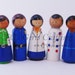 Profession Peg, Natural Peg Toy, Teacher, Policeman , Veterinarian Peg ...