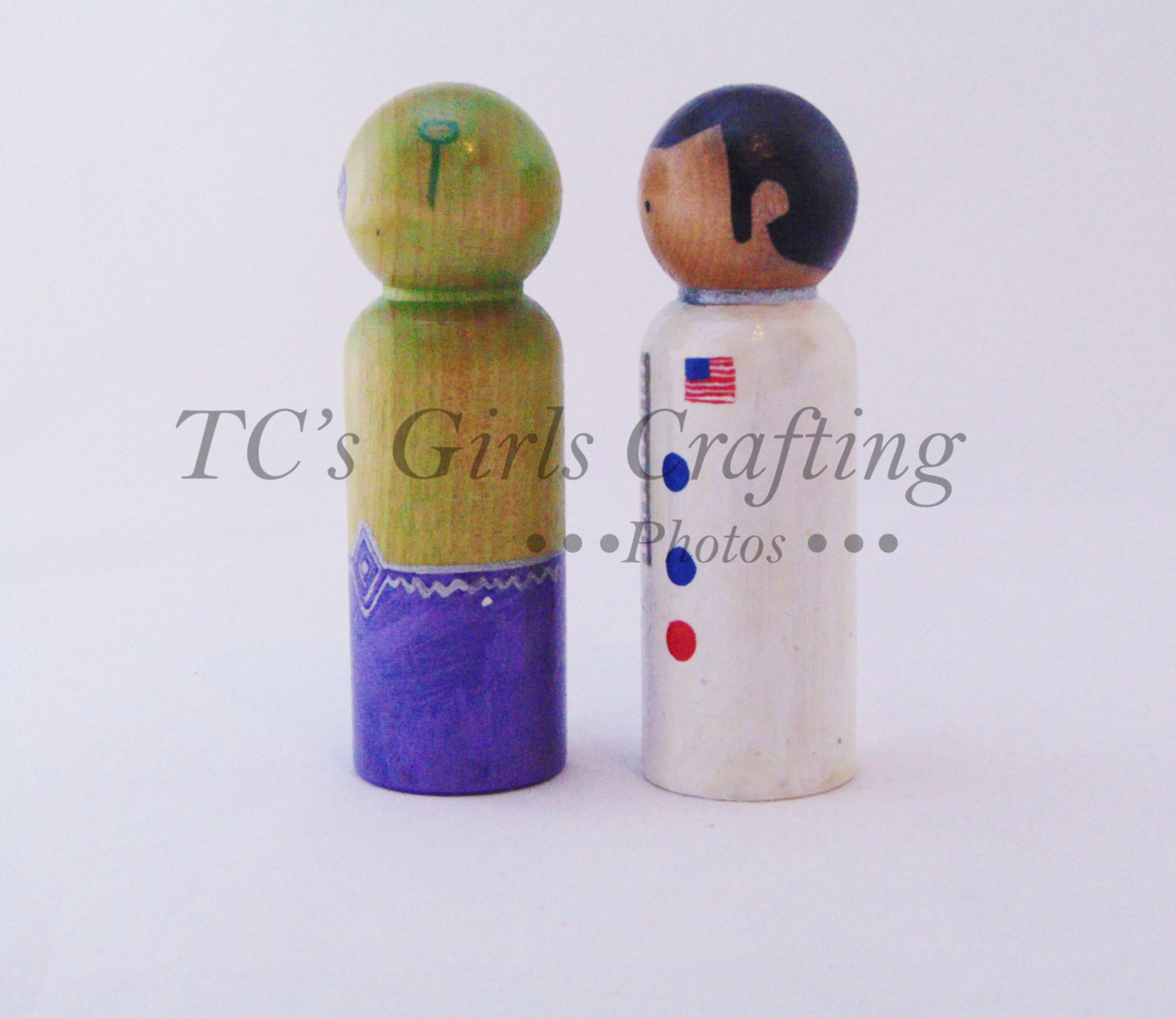 Spaceman Aliens Peg People Natural Peg Toy Spaceman Pegs | Etsy