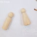 Wood Peg Jumbo Man People, Natural Peg Toy, Unfinished Peg Person ...