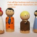 Wood Peg Jumbo Man People, Natural Peg Toy, Unfinished Peg Person ...