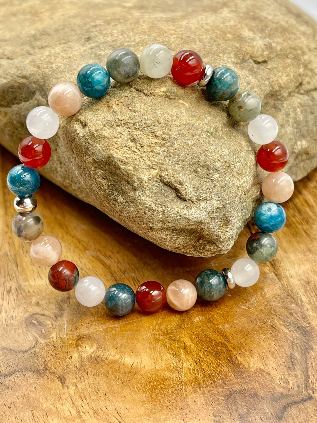 Beautiful Weight Control Bracelet, Blue Apatite Bracelet, Emotional ...