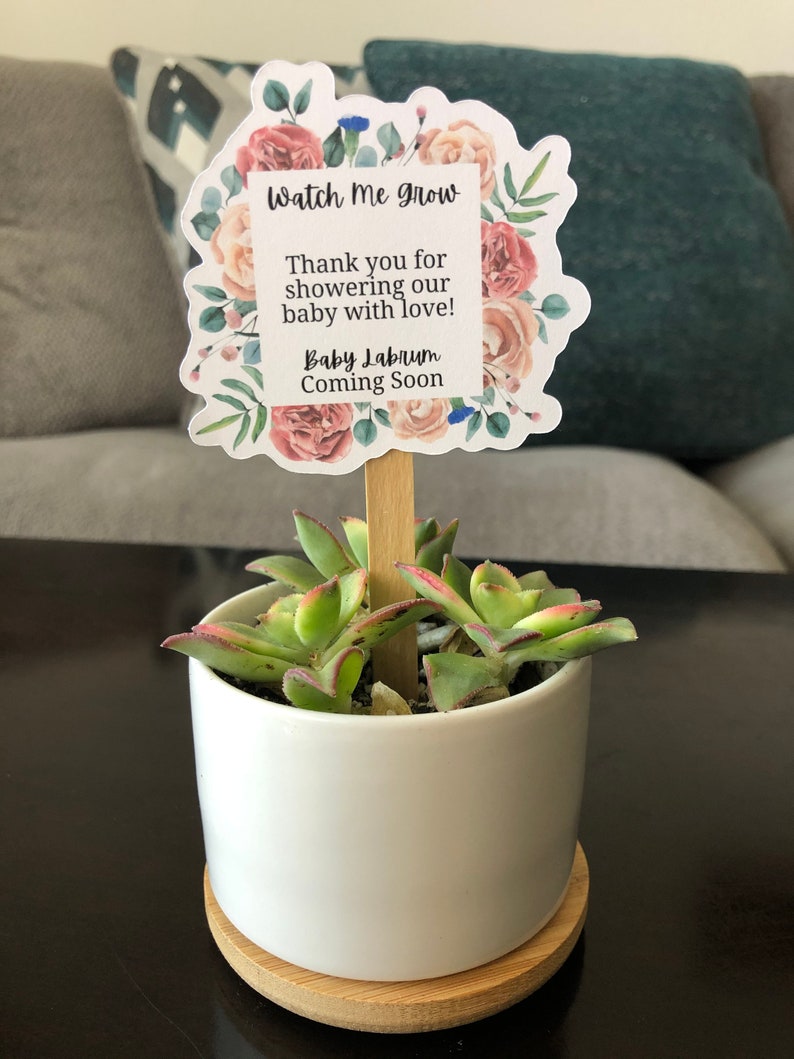 Custom Watch Me Grow Baby Shower Plant Themed Baby Shower - Etsy