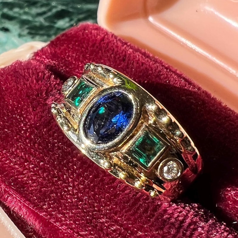 Bezel Diamond Band Estate - Etsy