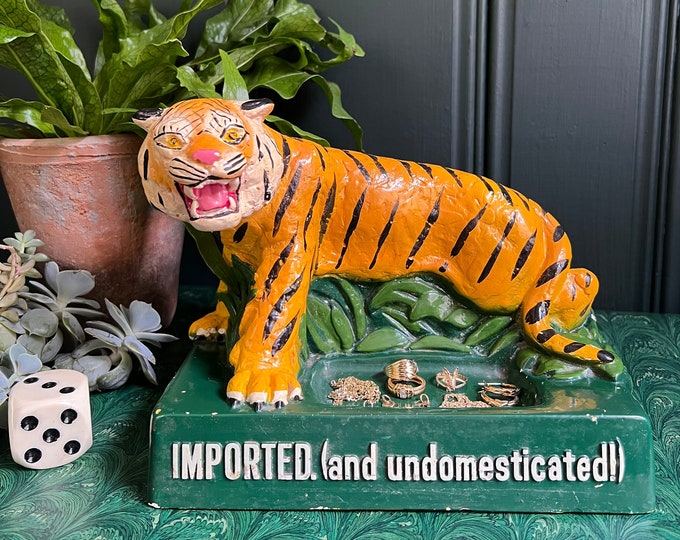 1970's Bengal Gin Chalkware Tiger Advertising Bottle Display - Etsy